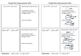 Standard Form Addition and Subtraction Review Task | Teaching Resources