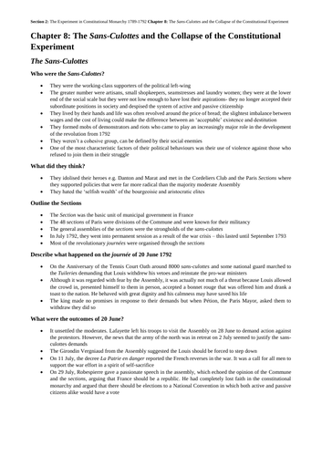 AQA A Level History: 2H France in Revolution - Complete Set | Teaching ...