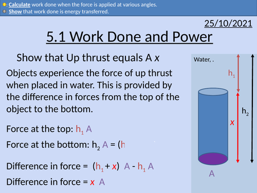 OCR AS level Physics: Work, Energy and Power | Teaching Resources