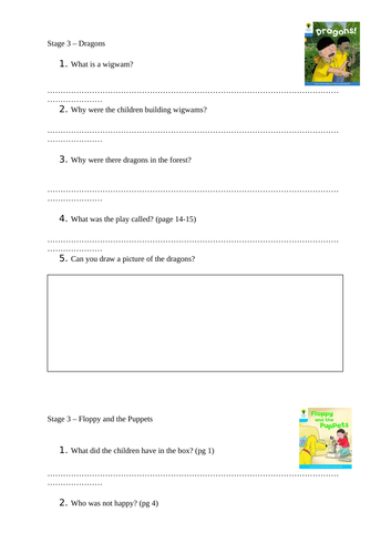 Oxford Reading Tree Stage 3 Comprehension Decode and Develop ...