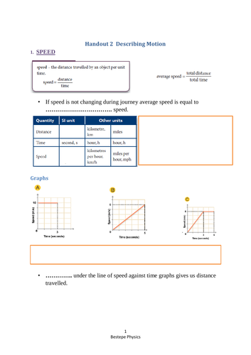 IGCSE Describing Motion (CIE) | Teaching Resources IGCSE Describing Motion (CIE) | Teaching Resources