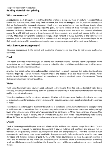AQA GCSE Geography Resource Management | Teaching Resources AQA GCSE Geography Resource Management | Teaching Resources