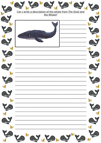 The Snail and the Whale Character Description | Teaching Resources