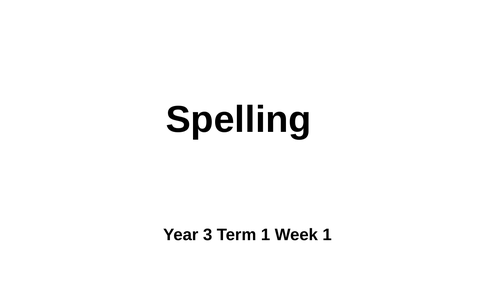 Spelling Lesson | Teaching Resources