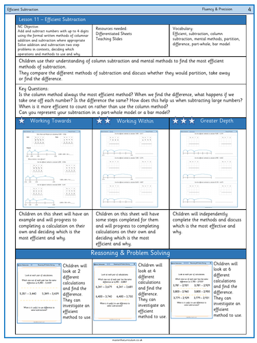 Year 4- Week 3 Addition and Subtraction Differentiated Worksheets ...