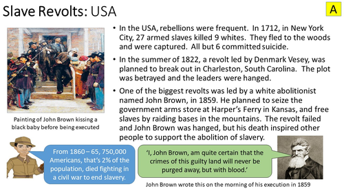 Slave Revolts 1600 - 1885 | Teaching Resources