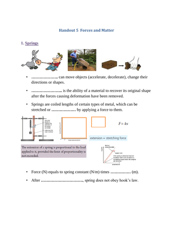 IGCSE Forces and Matter (CIE) | Teaching Resources