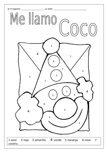 SPANISH COLOURS - LOS COLORES - COLOUR BY NUMBERS | Teaching Resources