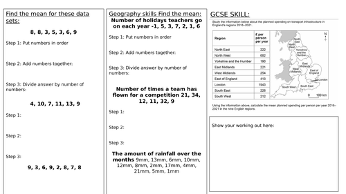 Statistics in geography | Teaching Resources