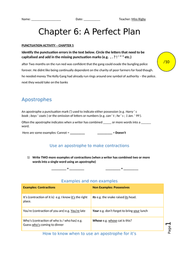 Ned Kelly English Unit - Black Snake - Chapter 6 | Teaching Resources