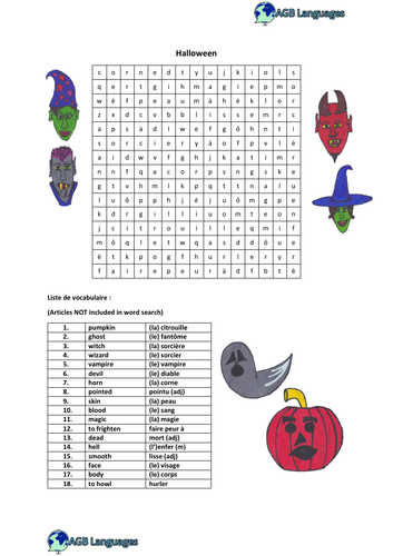 Halloween Activities and Games (French) | Teaching Resources
