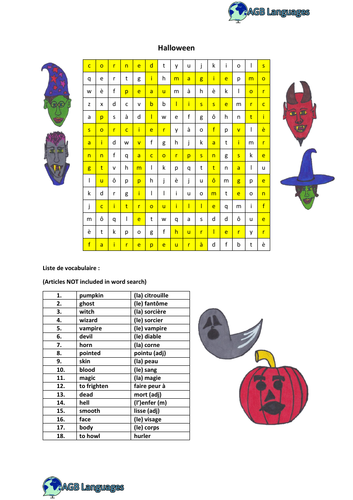 Halloween Activities and Games (French) | Teaching Resources