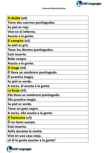 Halloween Activities and Games (Spanish) | Teaching Resources