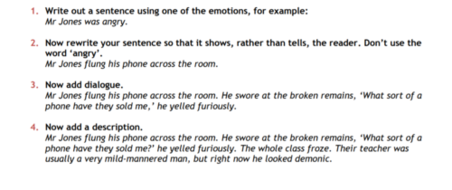 Show, don't tell emotions; Happiness | Teaching Resources