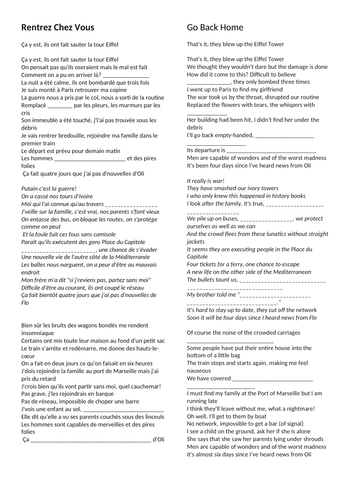 Rentrez Chez Vous | Teaching Resources