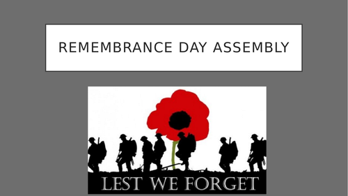 Remembrance Assembly | Teaching Resources