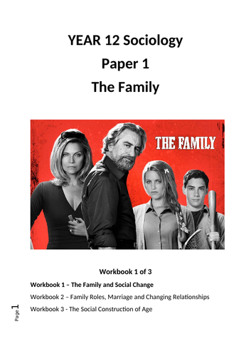 CIE AS Sociology 'The Family Workbook' 1 of 3 | Teaching Resources
