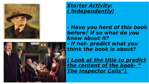 Inspector calls | Teaching Resources Inspector calls | Teaching Resources