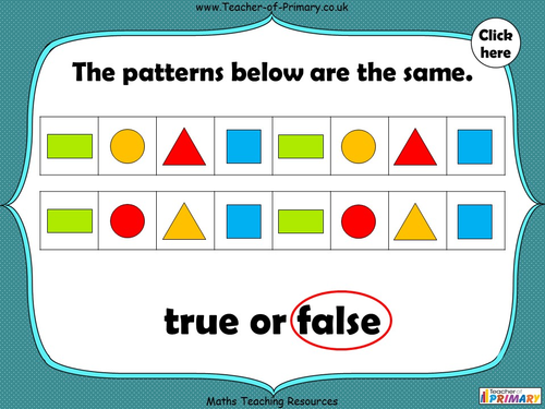 2D and 3D Shape Patterns - Year 1 | Teaching Resources