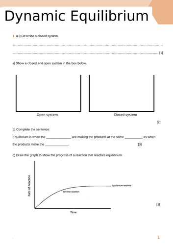 C8.8 Dynamic Equilibrium | Teaching Resources