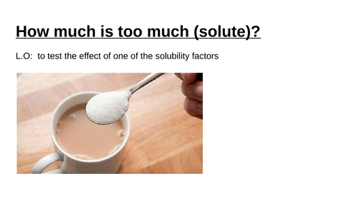 Investigating solubility of sugar | Teaching Resources