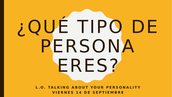 ¿Qué tipo de persona eres? | Teaching Resources