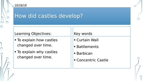 Year 7: How did castles develop over time? | Teaching Resources