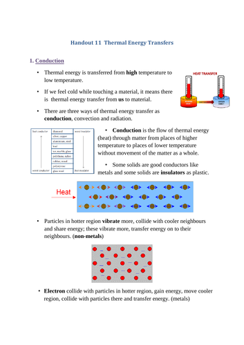 IGCSE Physics Energy Transfer Ways (CIE) | Teaching Resources