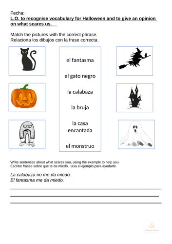 Halloween in Spanish Complete Lesson Plan and Resources | Teaching ...