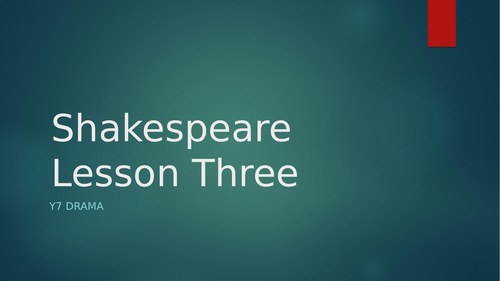 Drama - KS3 Introduction to Shakespeare - 5 Lesson SOW | Teaching Resources