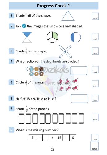 AQA Entry Level 1 Maths - Fractions Workbook | Teaching Resources