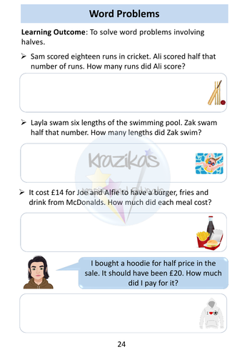 AQA Entry Level 1 Maths - Fractions Workbook | Teaching Resources