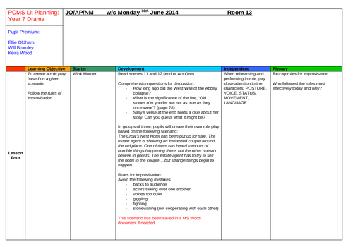 Room 13 - Drama SOW | Teaching Resources