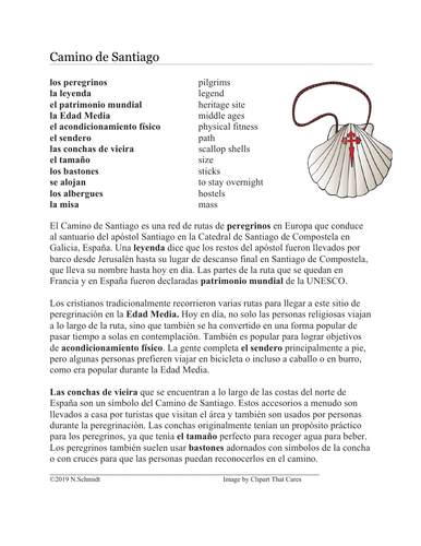Camino De Santiago de Compostela Lectura: Spanish Reading on Pilgrim ...