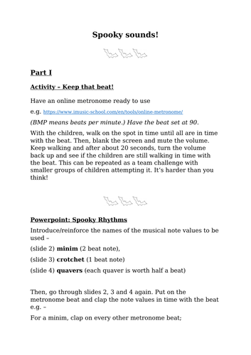 Let's make spooky sounds! KS2 music. | Teaching Resources