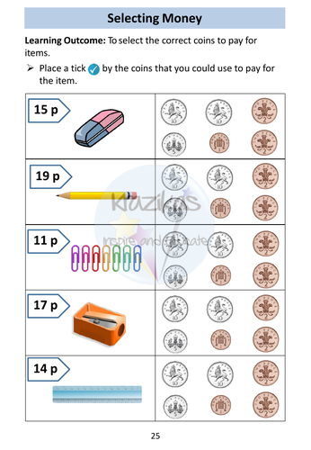Money: AQA Entry Level 1 Maths | Teaching Resources