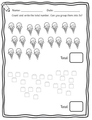 Reception/Year 1 Counting Practice worksheets | Teaching Resources