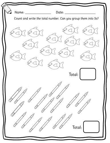 Reception/Year 1 Counting Practice worksheets | Teaching Resources