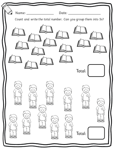 Reception/Year 1 Counting Practice worksheets | Teaching Resources