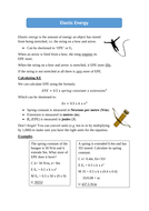 Elastic potential energy and its calculations, KS4, Physics, New GCSE ...