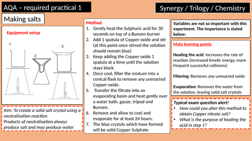 AQA Chemistry required practicals (ALL) | Teaching Resources