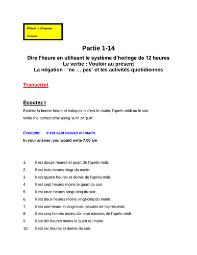 French for Adults: Beginners: Part 14: 'Vouloir' in the present tense ...