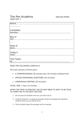 11+ CSSE English comprehension Oliver Twist | Teaching Resources 11+ CSSE English comprehension Oliver Twist | Teaching Resources