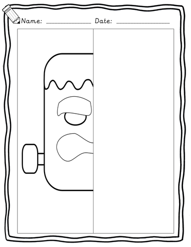 Halloween symmetry (maths) drawing and colouring (art) - 10 worksheets ...