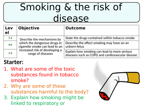 NEW AQA GCSE (2016) Biology - Smoking | Teaching Resources