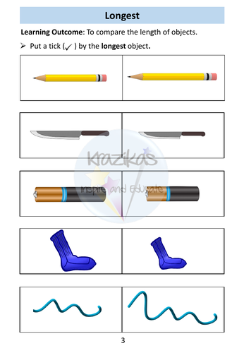 Measure: Height and Length - AQA Entry Level 1 Maths | Teaching Resources