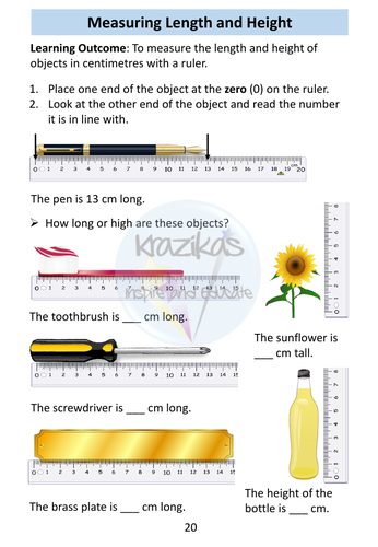 Measure: Height and Length - AQA Entry Level 1 Maths | Teaching Resources