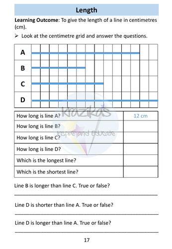 Measure: Height and Length - AQA Entry Level 1 Maths | Teaching Resources