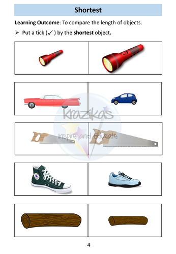 Measure: Height and Length - AQA Entry Level 1 Maths | Teaching Resources