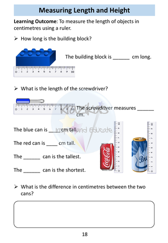 Measure: Height and Length - AQA Entry Level 1 Maths | Teaching Resources